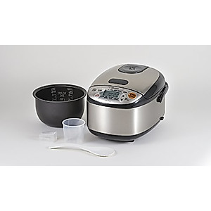 Zojirushi NS-LGC05XB Micom Rice Cooker & Warmer, 3-Cups (uncooked), Stainless Black