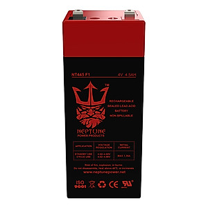 Neptune Power NT445 4V 4.5Ah Rechargable Replacement SLA Battery for Powersonic PS-445