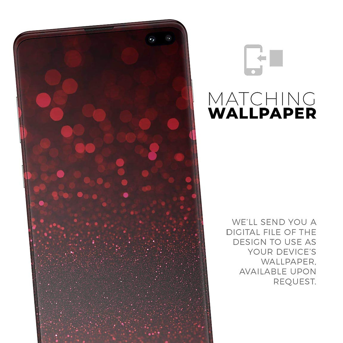 DesignSkinz 50 Shades of Unfocused Red Protective Vinyl Decal Wrap Skin Cover Compatible with The Samsung Galaxy S20 (Screen Trim & Back Glass Skin)