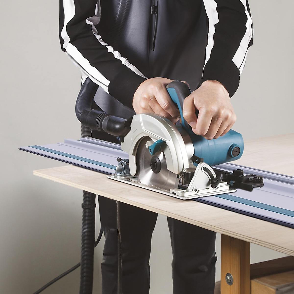 QCHENYI 39 Inch Track Saw Guide Rail for Makita 199140-0 39" Track Saws,for Festool Track Saw,39” Aluminum Guide Rail for Woodworker cuts,Silver, Track Saw Guide Rail, Guide Rail 39"