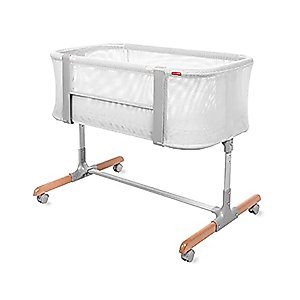 Skip Hop Baby Bassinet, Cozy Up 2-in-1 Bedside Sleeper & Bassinet, Grey