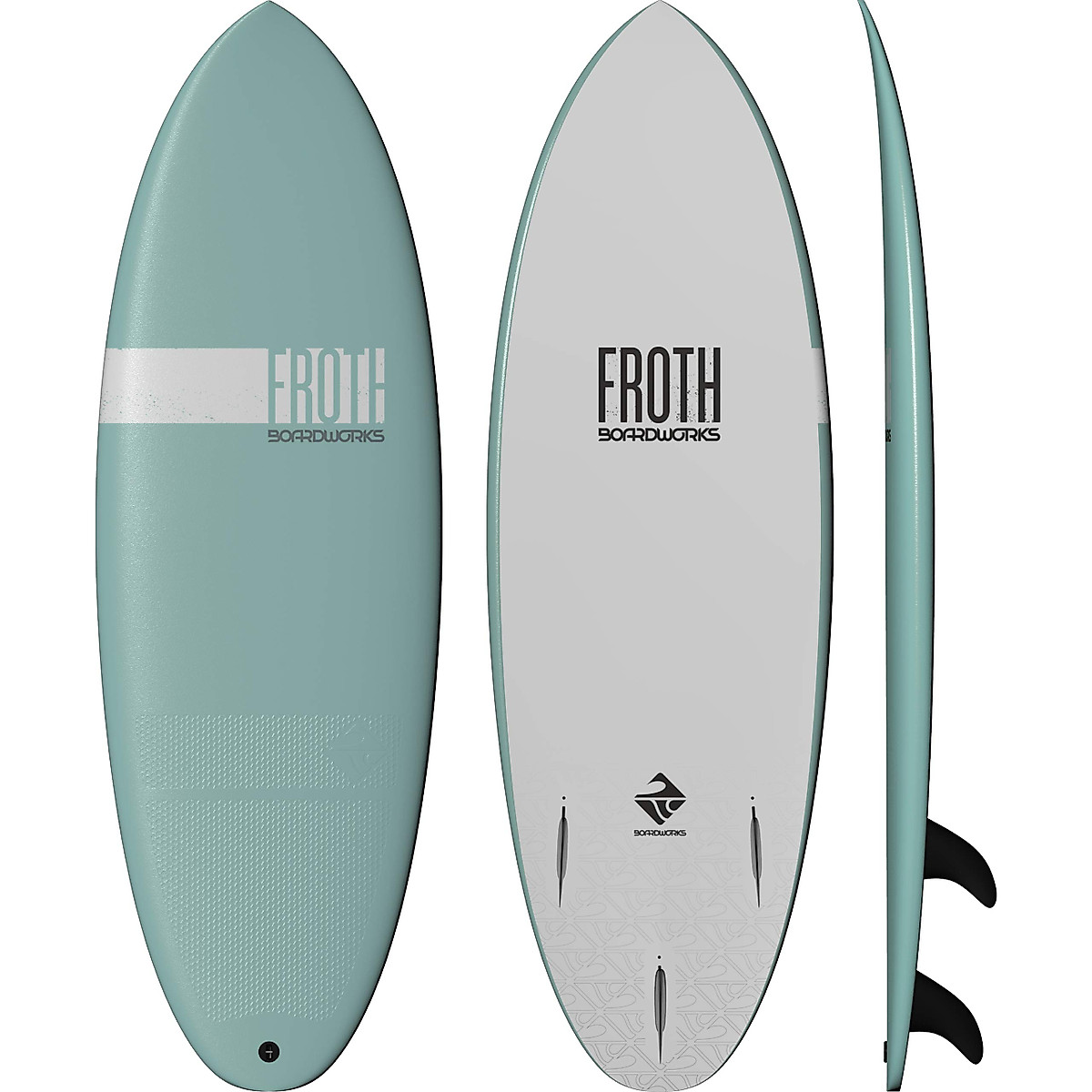 Boardworks Froth! | Soft Top Surfboard | 3 Fins | Wake Surfboard | 5' 6" | Mint
