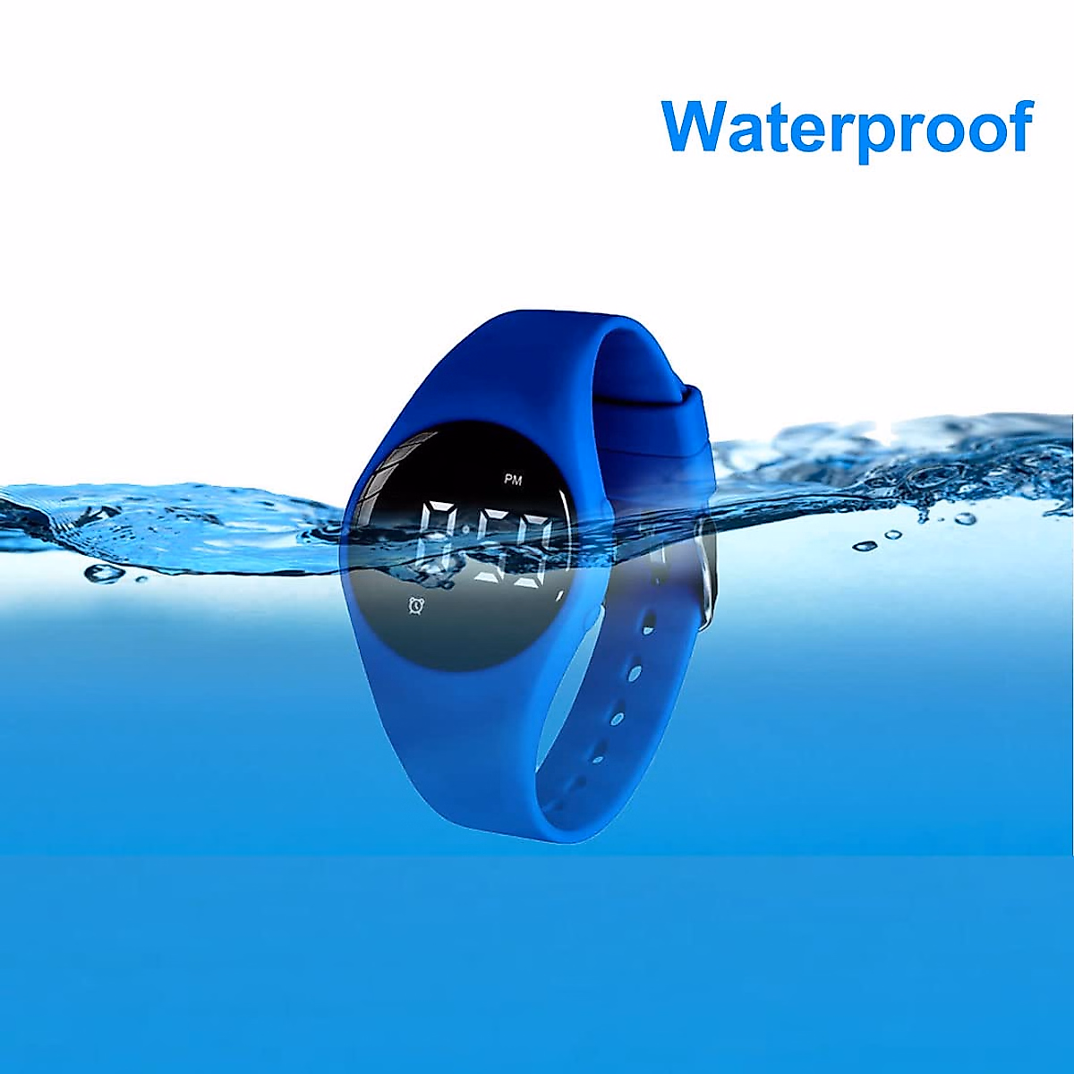 e-vibra Vibrating Alarm Watch, Water Resistant Potty Training Watch Rechargeable Medical Reminder Watch with Timer and 15 Daily Alarms (Black)