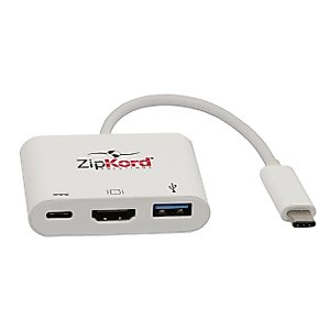 ZipKord ZKEGUCHHUAC 3-Port USB-C Mini-Hub