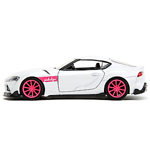 2020 Supra White Metallic with Pink Wheels Pink Slips Series 1/32 Diecast Model Car by Jada 34664