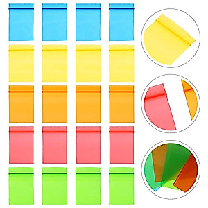 Mini Sealing Bags 500pcs Colored Sealed Bags Small Plastic Pouches Resealable Jewelry Storage Cases Candy Gift Card Zipper Baggies Pill Pouch for Necklace Photos Keys Coins