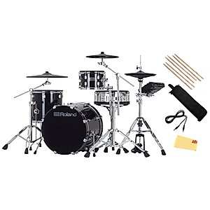 Roland VAD504 V-Drums Acoustic Design Electronic Drum Set Bundle with 3.5mm Audio Cable, Drumstick Bag, 3 Pairs of Drumsticks, and Austin Bazaar Polishing Cloth