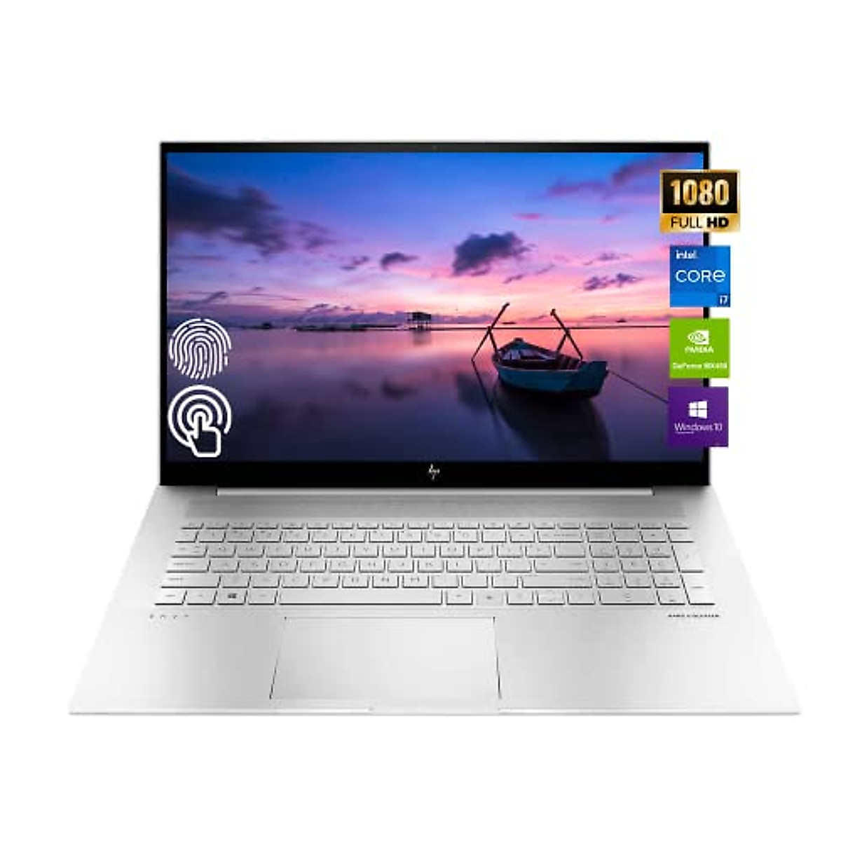 HP Envy 17.3" FHD Touchscreen Business Laptop, Intel Core i7-1165G7, Windows 10 Pro, 32GB RAM, 1TB SSD, Backlit Keyboard, Long Battery Life, NVIDIA GeForce MX450, 32GB USB Card