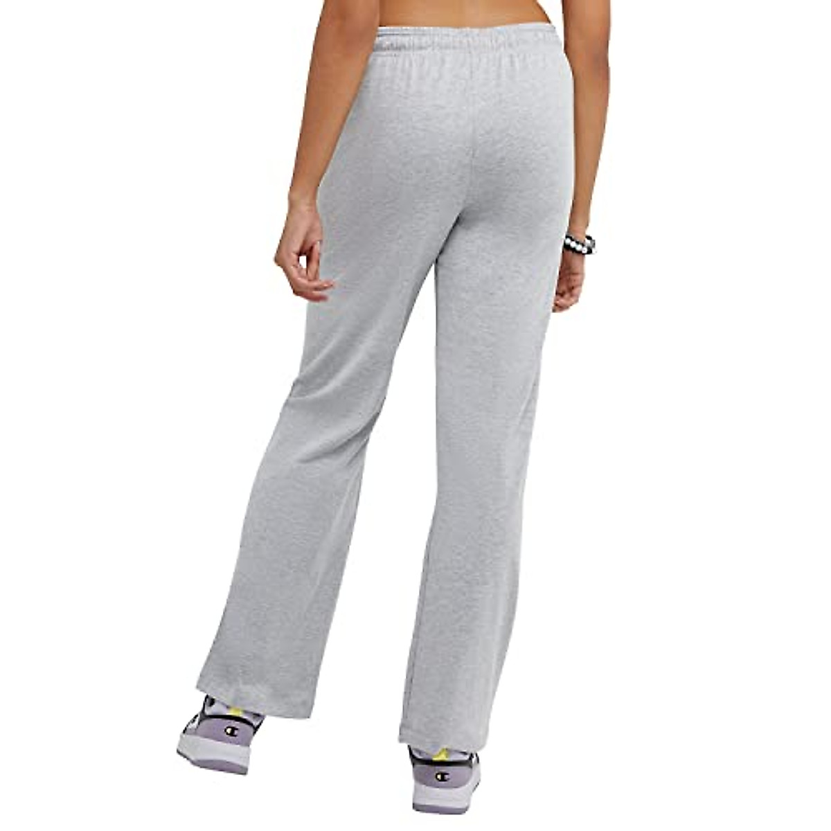 Champion Jersey, Comfortable Lounge Pants for Women, 100% Cotton, 31.5", Oxford Gray, Small