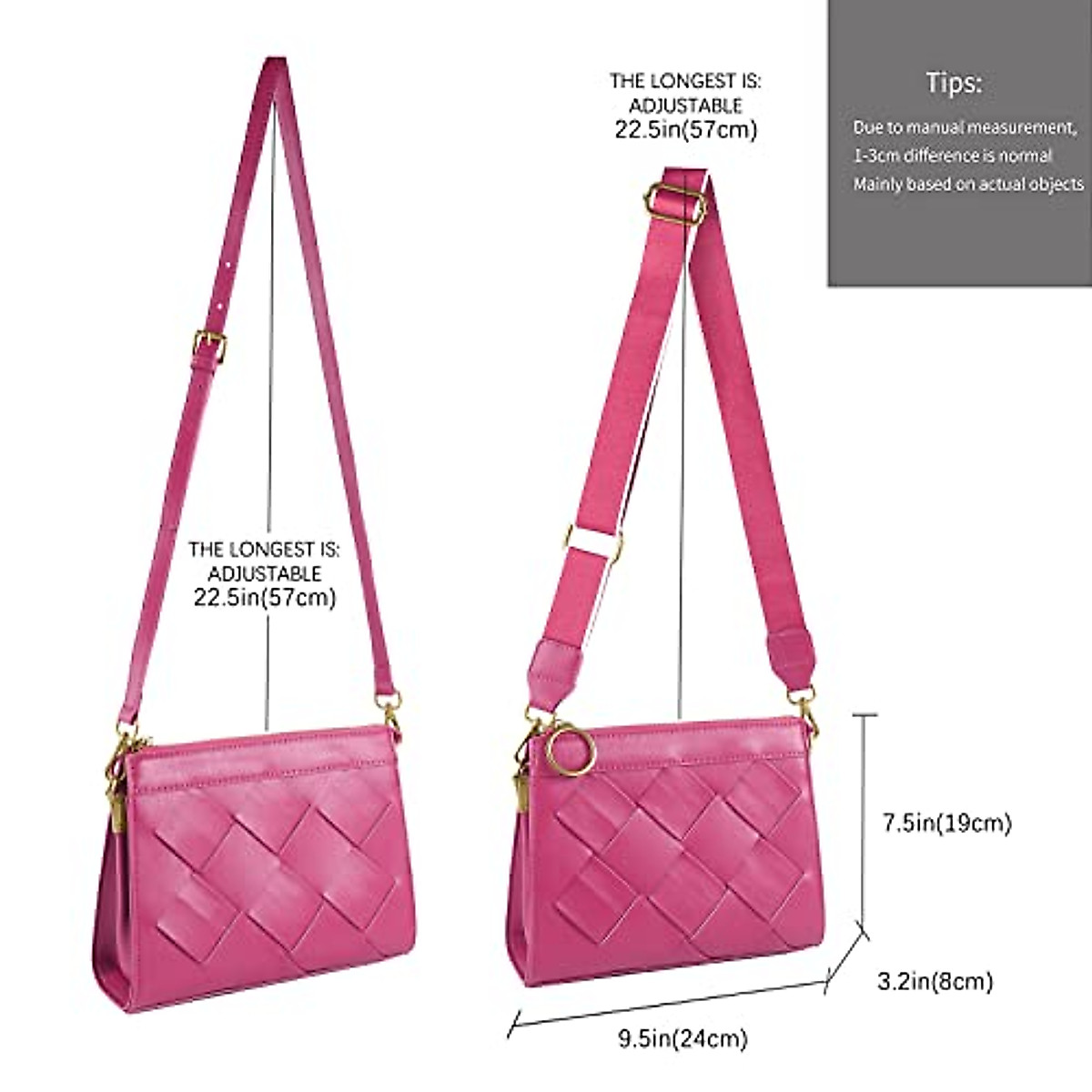 LMKIDS Purses for Women Soft PU Leather Shoulder Bag Ladies Crossbody Purse Pocketbooks for Women (Pink)