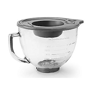 KitchenAid 5-Qt. Tilt-Head Glass Bowl with Measurement Markings & Lid