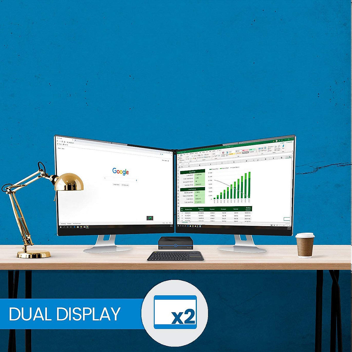 Azulle Byte3 Fanless Mini Desktop PC 2GB/64GB – Business & Home, Windows 10 Pro, Ethernet, & WiFi Portable Computer