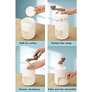 Snow Cone Machine，Portable Ice Crusher, Advanced Manual Shaved Ice Machine, Household Kitchen Utensils, and 2 Freezing Mold for Making Smoothies