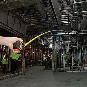 Klein Tools 9225 Tape Measure, Heavy-Duty Measuring Tape with 25-Foot Double-Hook Double-Sided Nylon Reinforced Blade, with Metal Belt Clip