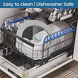 TOPULORS Universal Lid for Pots, Pans, and Skillets - Tempered Glass Lid with Silicone Rim Fits 8", 9", 9.5" Inner Diameter Cookware Frying Pan Cover Replacement Lid - Dishwasher Safe, Grey