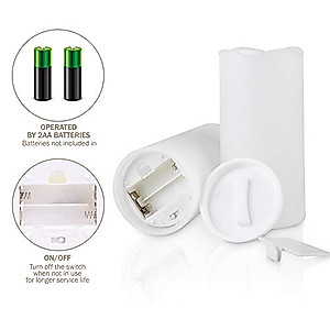 Waterproof Outdoor Flameless Candles with Remote, Bemoment Battery Operated Candles for Indoor Outdoor Lanterns, Plastic Candles for Garden, Lawn Wedding, Set of 3(3x6inch)