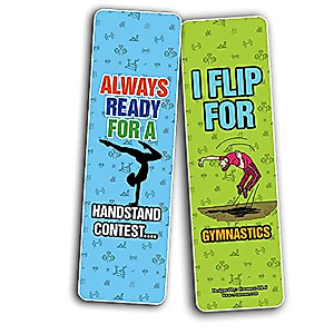 Creanoso I Do Gymnastics Bookmarks (10-Sets X 6 Cards) – Daily Inspirational Card Set – Interesting Book Page Clippers – Great Gifts for Adults and Teens