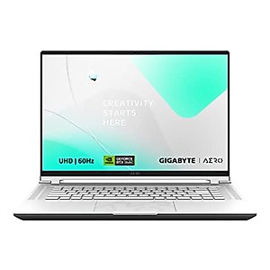 GIGABYTE AERO 16 OLED: 16.0" 16:10 Thin Bezel 4K UHD+ 3840x2400 60Hz OLED, NVIDIA GeForce RTX 4070 GPU 8GB GDDR6, Intel Core i7-13700H, 16GB DDR5 RAM, 1TB SSD, Win11 Home (AERO 16 OLED BSF-73US994SH)
