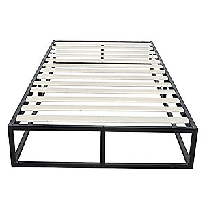 n/a Simple Basic Iron Bed Twin Size Black Bedroom Furniture for Bedroom