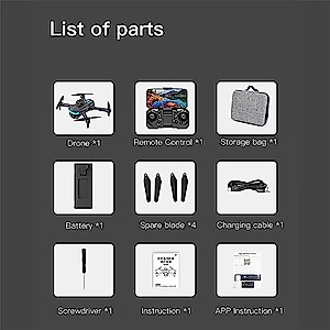 WiFi FPV Mini Drone With 4K HD Dual Camera Altitude Hold Mode Foldable RC Drone Quadcopter Circle Fly, Route Fly, Altitude Hold, Headless Mode (White)