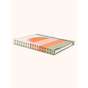 Orange Circle Studio 2024 Real-Time Planner Notebook, 12 Month Spiral Calendar Book with Monthly and Weekly Date Views, Appointment, Budget & Goal Tracker, Journal for School/Work, Golden Hour