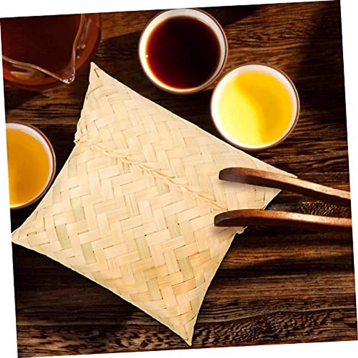 RORPOIR Bamboo Pillow Gift Box Trays Decorative Wedding Decor Woven Hamper Bamboo Woven Basket Bamboo Sticky Rice Serving Bread Basket Decorative Storage Baskets Storage Baskets Woven Food