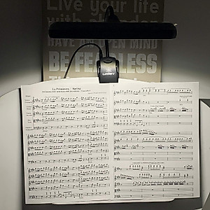 Lumiens L9 - Music Stand Light Clip On - LED Musician Lamp for All Music Stands, Pianos, Orchestra Pits, Work Tables, Desks, and More - #1 Among Music Stand Lights - AA Battery Powered