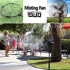 for System Line 33.3FT Outdoor Patio Misters Garden Fan Patio & Garden Water Can