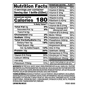 SlimFast Meal Replacement Shake, Original Creamy Milk Chocolate, 10g of Ready to Drink Protein, 11 Fl. Oz Bottle, 4 Count (Pack of 3) (Packaging May Vary)