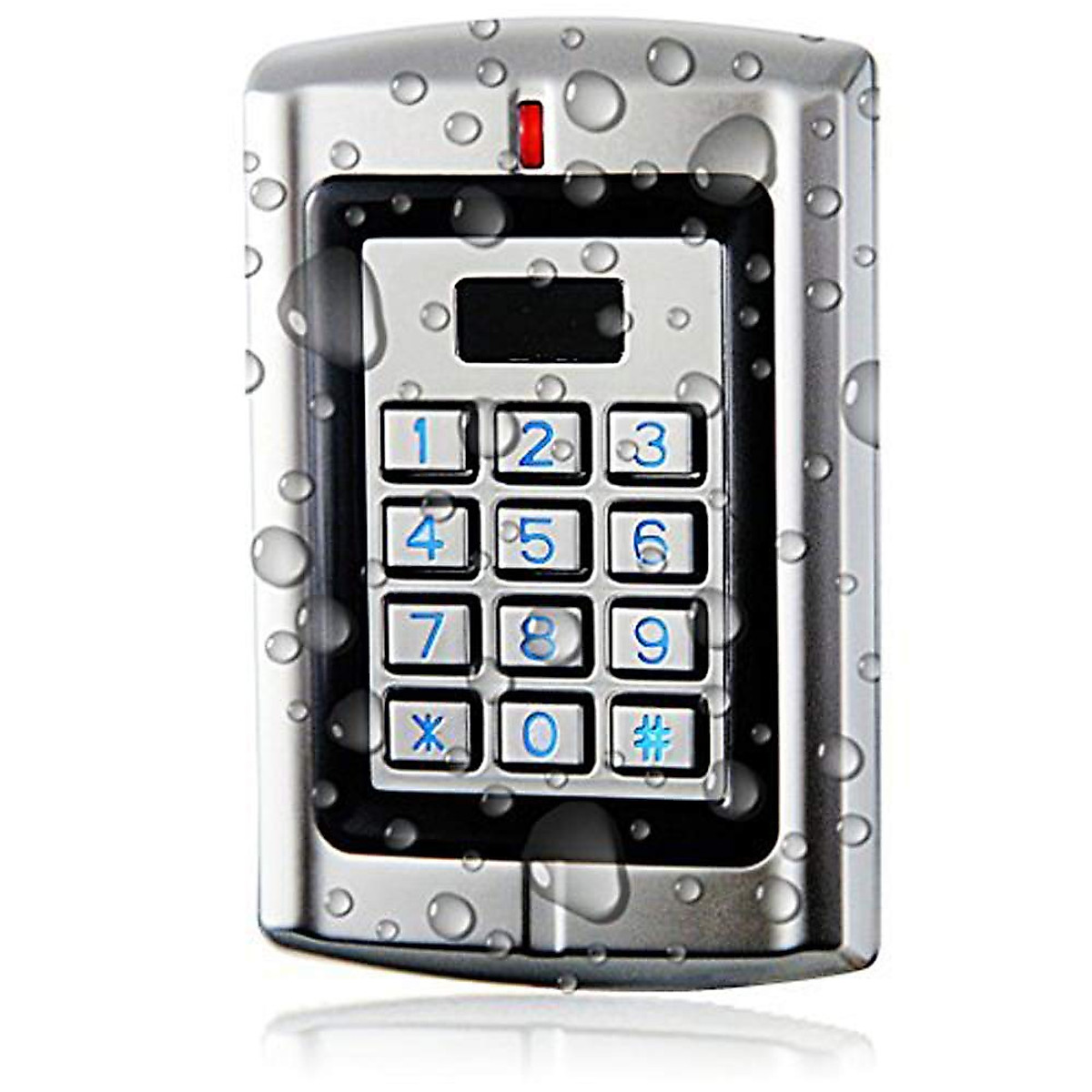MENGQI-CONTROL Metal Weatherproof Access Control System 600LBS Force Electric Magnetic Lock +110VPower Supply+Exit Button+Cards+Key Fobs