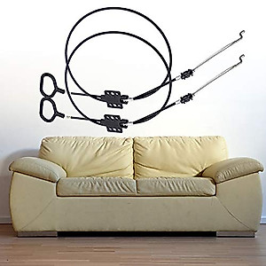 Nonley Sofa Recliner Cables, 2 Pack Couch Release Cables Recliner Replacement Parts D Ring Couch Recliner Pull Handle, Hook Exposed Cable with S Tip for Sofa, Black