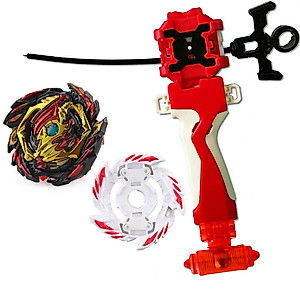 Battling Toys - Gaming Tops Gyro Spinning Brust Toy GT B-145 Starter Venom Diabolos .Vn.Bl Set with LR Launcher & Weight Damper & Grip