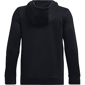Under Armour boys Armour Fleece Big Logo Hoodie, (001) Black / / Black, Large