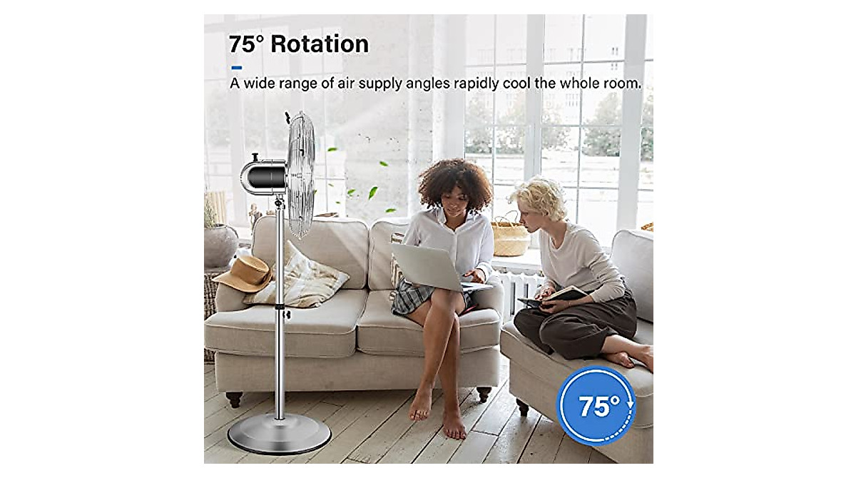 16 Inch Adjustable Stand Fan - Low Noise & High Velocity