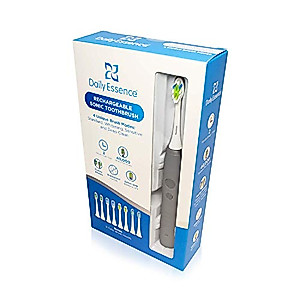 Daily Essence 70201-12 Rechargable Sonic Toothbrush, Platinum