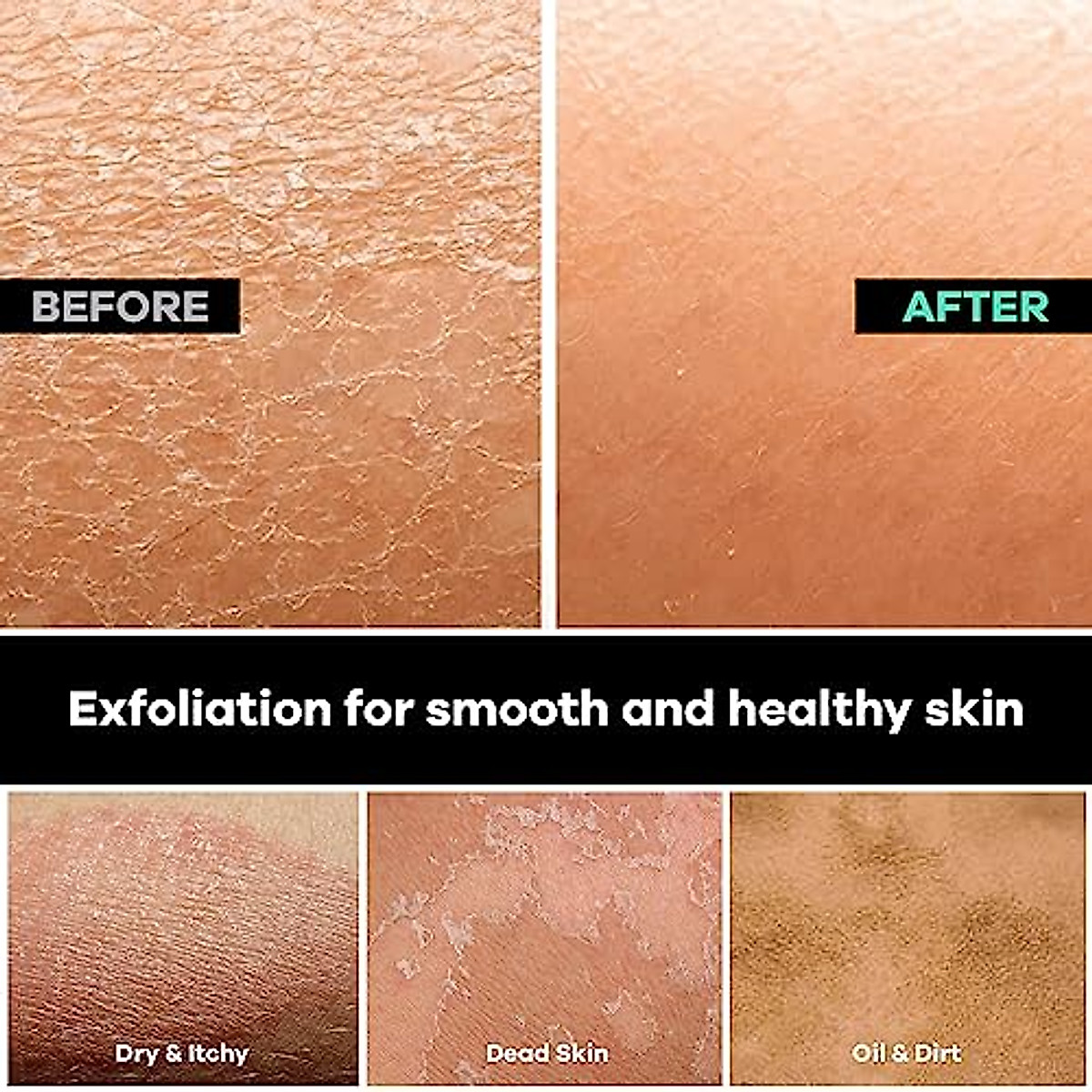 Dermasuri Deep Exfoliating Back Scrubber -Bath & Shower Back Scrub - Body Exfoliator Scrub Tool - Skin Care for Women & Men - Exfoliation Body Scrubber for Shower 27 Inches Long, 8 Inches Wide