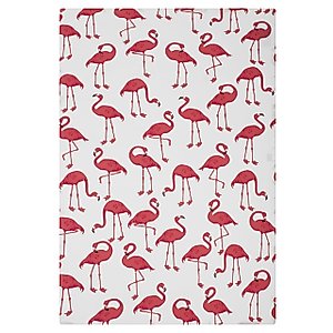 MUkitchen Kitchen Designer Print Towel Set, Flock Of Flamingos