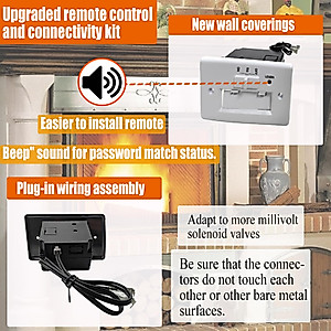 Upgrade Gas Fireplace Remote Switch System Kit for Standard Millivolt Valve Appliances,Compatible with Skytech,Majestic,Ambient,Empire,Monessen,Vermont Fireplaces,and Other Fireplaces,5 Year Warranty