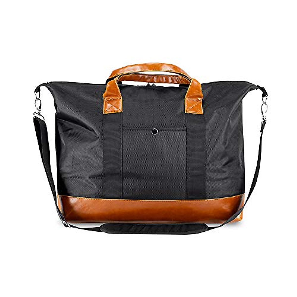 Skunk Weekender - Smell Proof Bag w/ Combiation Lock (Black/Brown Leather)