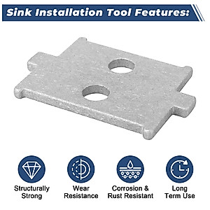 017670-45 Waste Drain Installation Tool Fit For Commercial Sink Drains/Service Plumbing, used to Wastewater Drain Installation/Removal Tool Bathtub Shower Drains Accessories Replacement Parts (2 Pack)