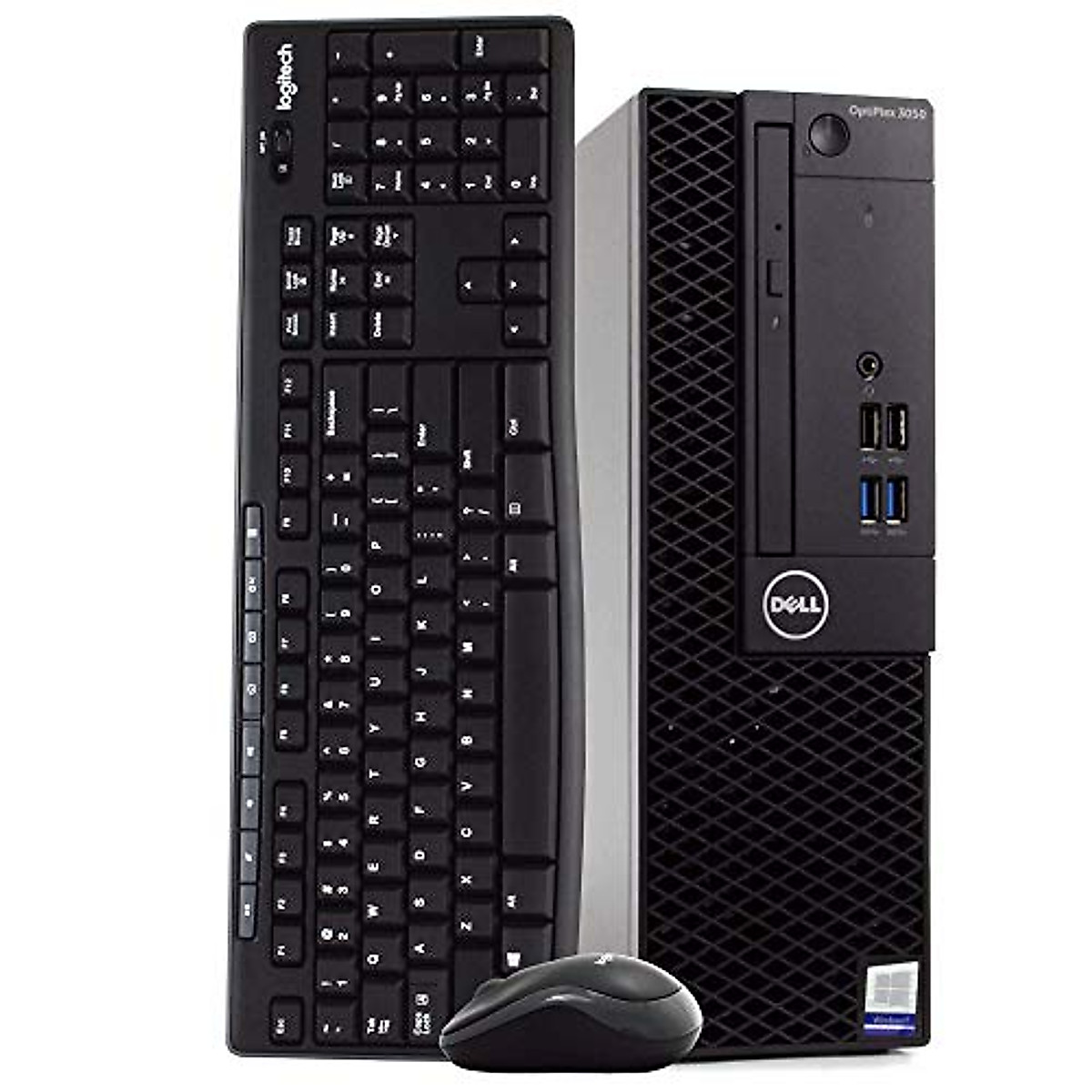 Dell OptiPlex 3050 PC Desktop Computer, Intel i5-6500 3.2GHz, 8GB RAM, 1TB HDD, Windows 10 Pro, 23.6 FHD LED Monitor, New 16GB Flash Drive, Wireless Keyboard & Mouse, DVD, WiFi (Renewed)