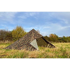 DD Hammocks - DD Tarp 3.5 x 3.5 - MC (11.5ft x 11.5ft) - 100% Waterproof Lightweight & Multifunctional Large Camo Rainfly Tarp Tent Shelter for Camping Bushcraft & Hiking Adventure