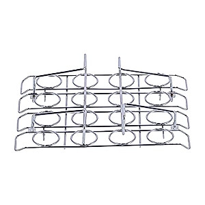 Ice Cream Cone Cupcake Baking Rack, 16 Cavities Stainless Steel Ice Cream Display Desktop Stand Tray DIY Cooling Rack for Kids Birthday Afternoon Tea Party