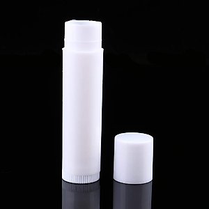 100PCS 5ml Clear Sturdy Black White Empty Round Plastic Lip Balm Tubes Containers for DIY Refillable Lip Gloss Tube Lipstick Containers