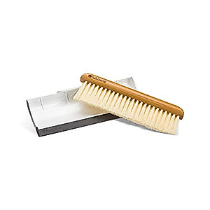 Full Circle Crumb Runner, Counter Sweep and Squeegee, Compact Brush for Sink & Kitchen Countertops, White