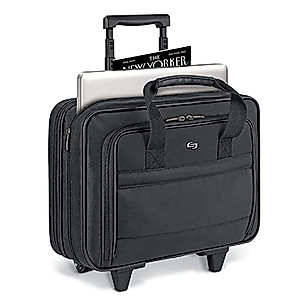 Solo Carnegie Rolling Laptop Bag, Black