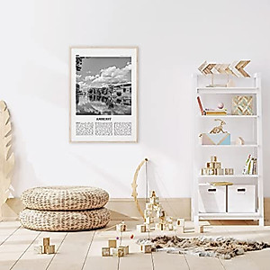 Amherst Print Black And White, Amherst Wall Art, Amherst Poster, Amherst Photo, Amherst Map, Amherst Wall Decor, Massachusetts, Usa #40