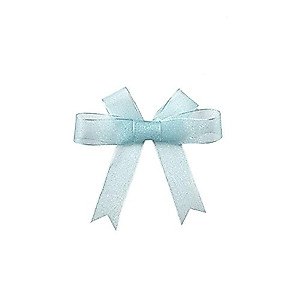 JingleStar Decorative Accessories 1 Inch Sheer Chiffon Ribbon Perfect for Crafts Hair Bows Gift Wrapping Wedding Party Decoration and More (Tiffany Blue)