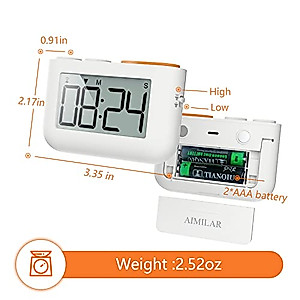 AIMILAR Small Countdown Timer Clock - Digital Kitchen Count Up and Down Timers Magnetic Big Screen for Cooking Kids Time Management