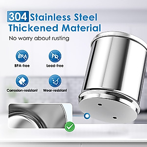 Waterdrop Gravity-fed Water Filter System, 2.25-Gallon Stainless-Steel Filter System, with 2 Filters, Metal Spigot and Stand, Reduces up to 99% of Chlorine & Bad Taste-King Tank Series